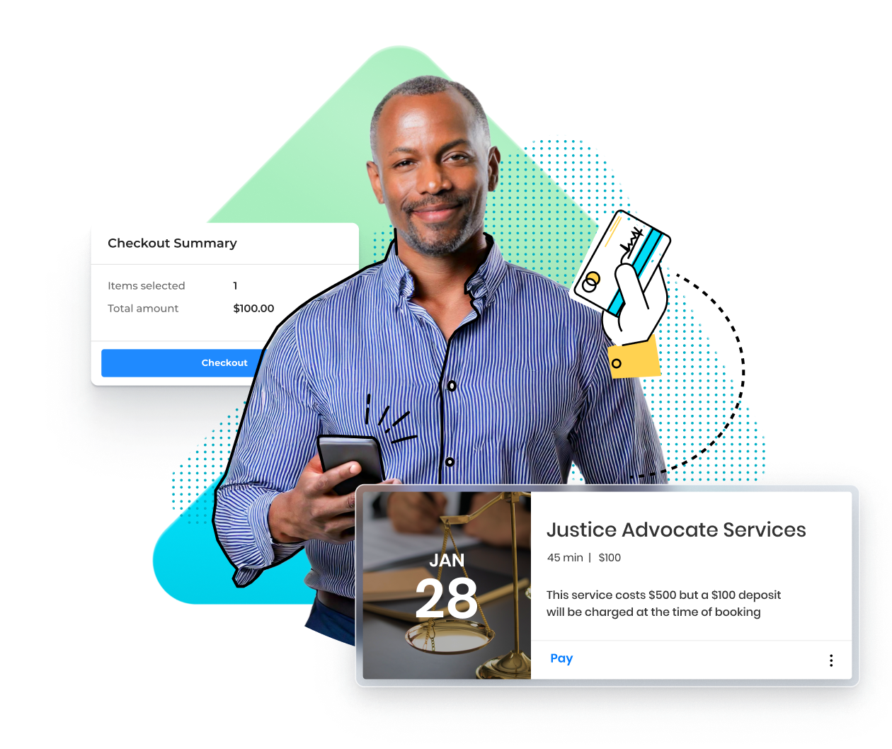 Credit card processing for small business | Try vcita for FREE